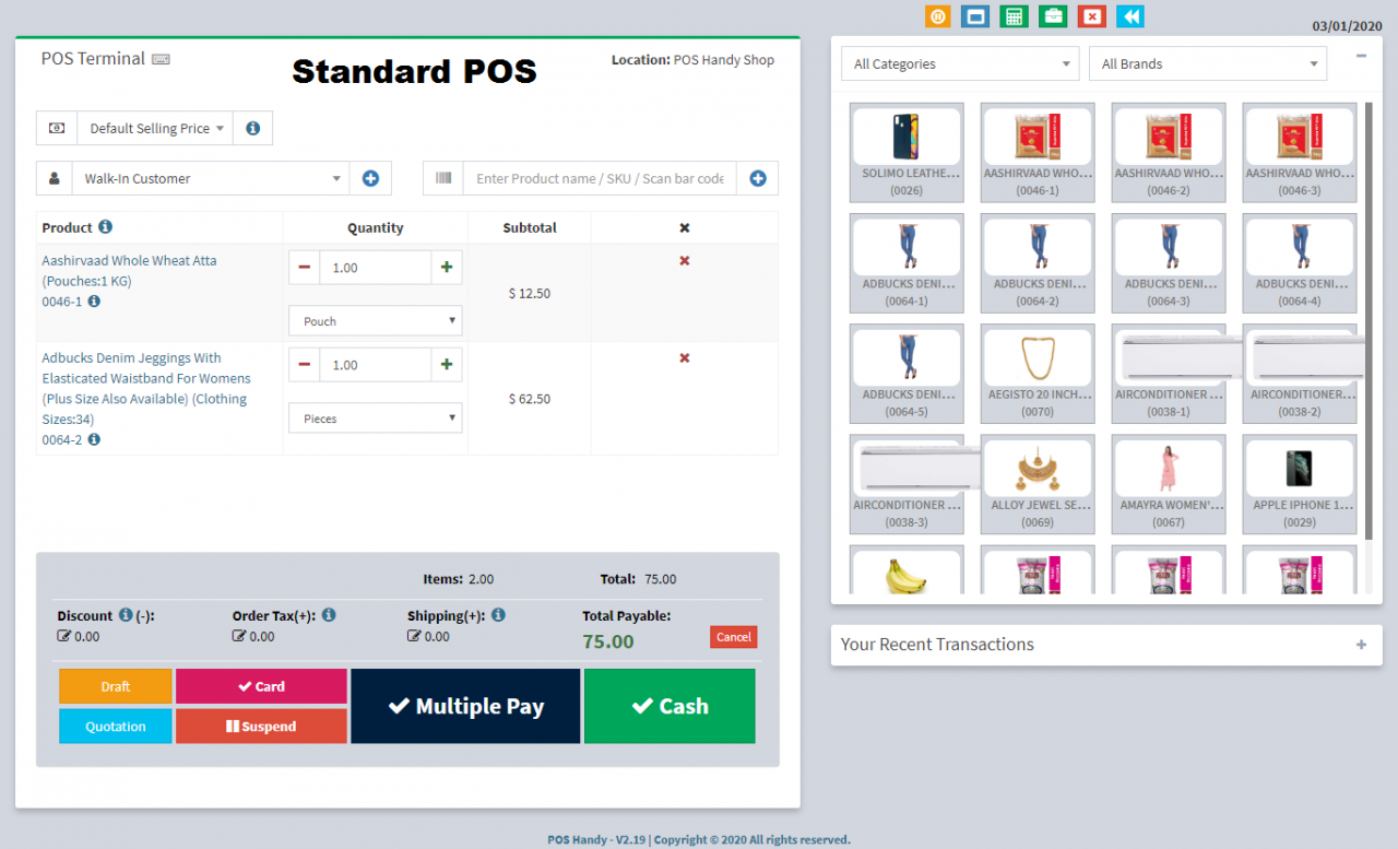 Standard POS Software - Help Bell