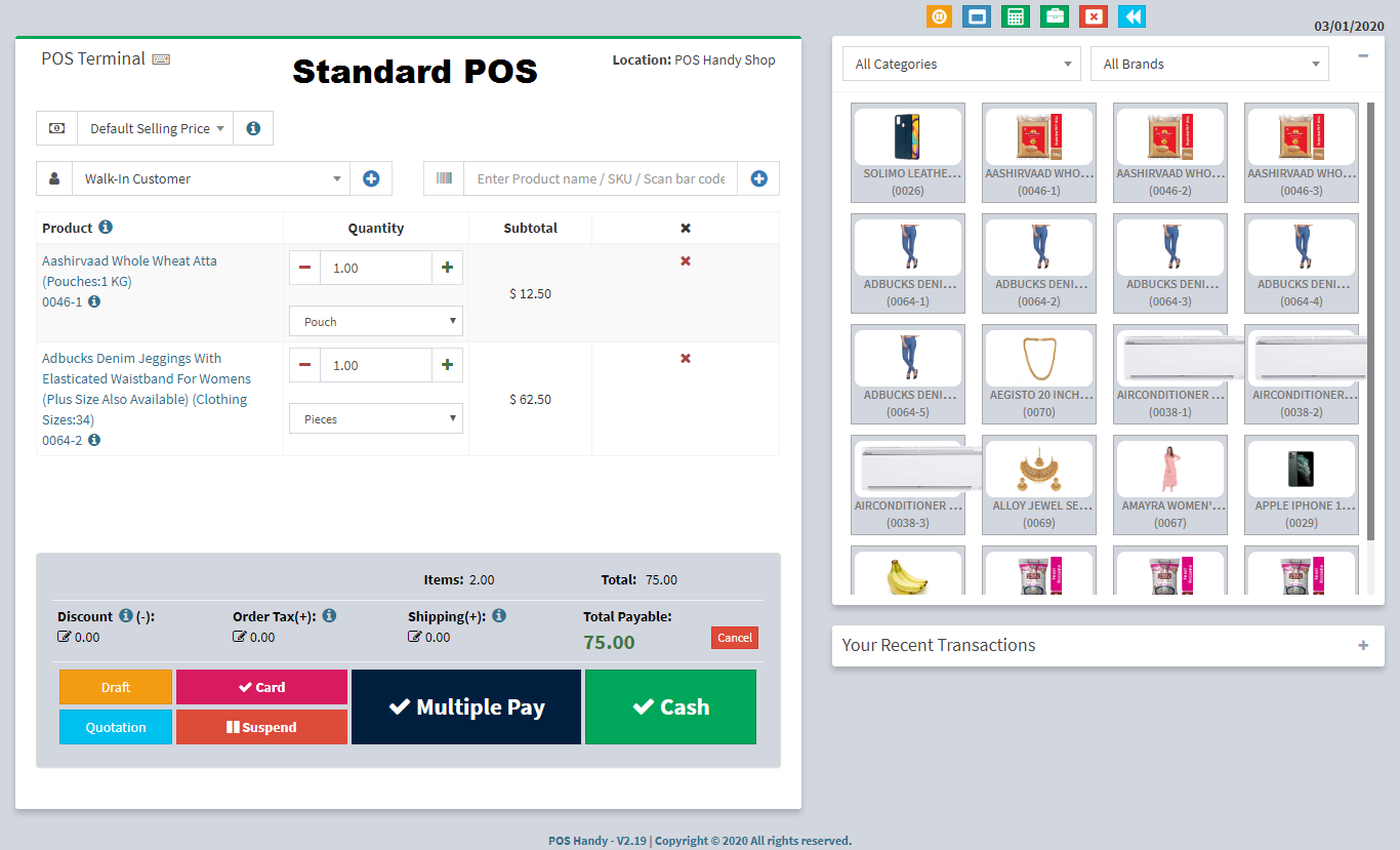 Standard POS Software - Help Bell